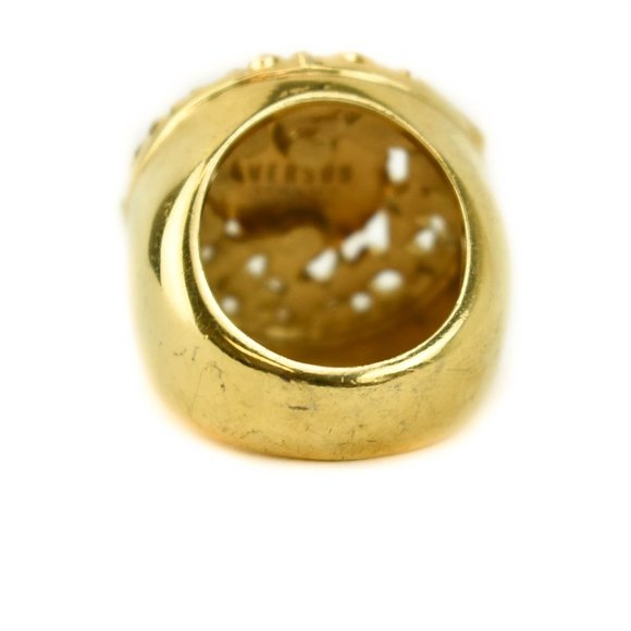 Versace | Jewelry | Versace Versus Gold Metal Lions Head Swarovski ...